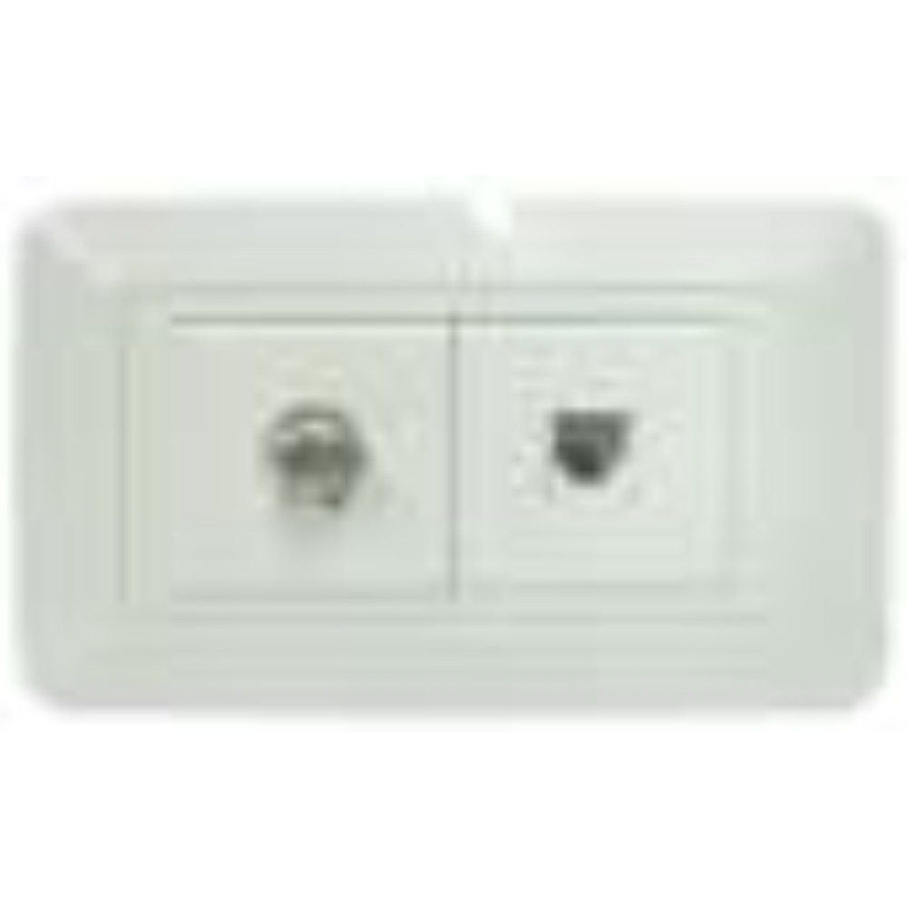 LINEA BK BLANCA INCRUSTAR TOMA TELEFONO + TV (118Z-78) (HT20343 ...